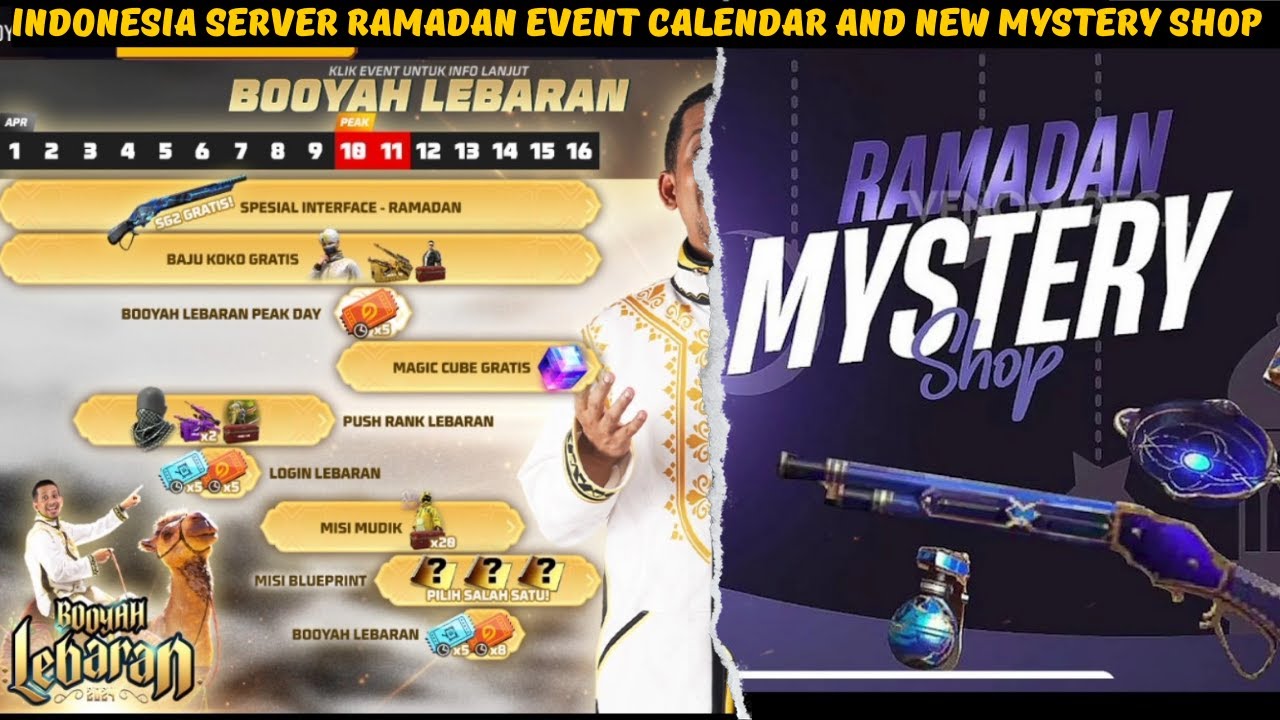 Indonesia Server Ramadan Event Calendar & New Mystery Shop 🔥 ff ...