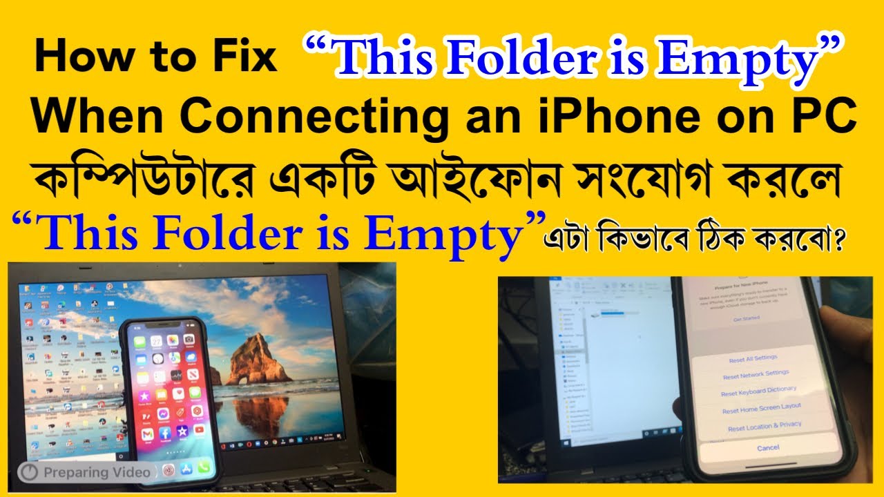 How to fix ‘This folder is empty’ when connecting an iPhone on PC ...