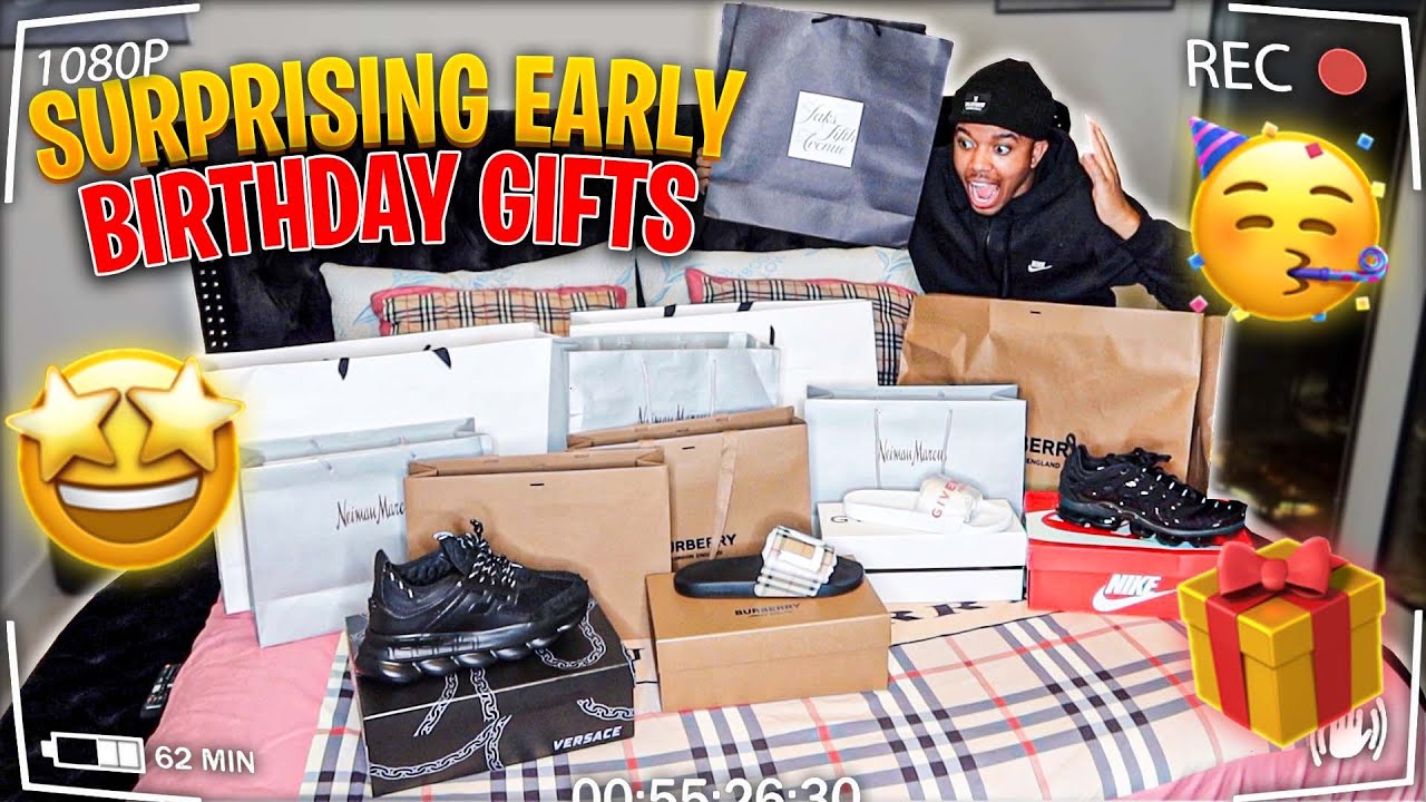 SURPRISING MY BOYFRIEND WITH EXPENSIVE BIRTHDAY GIFTS! *EMOTIONAL ...