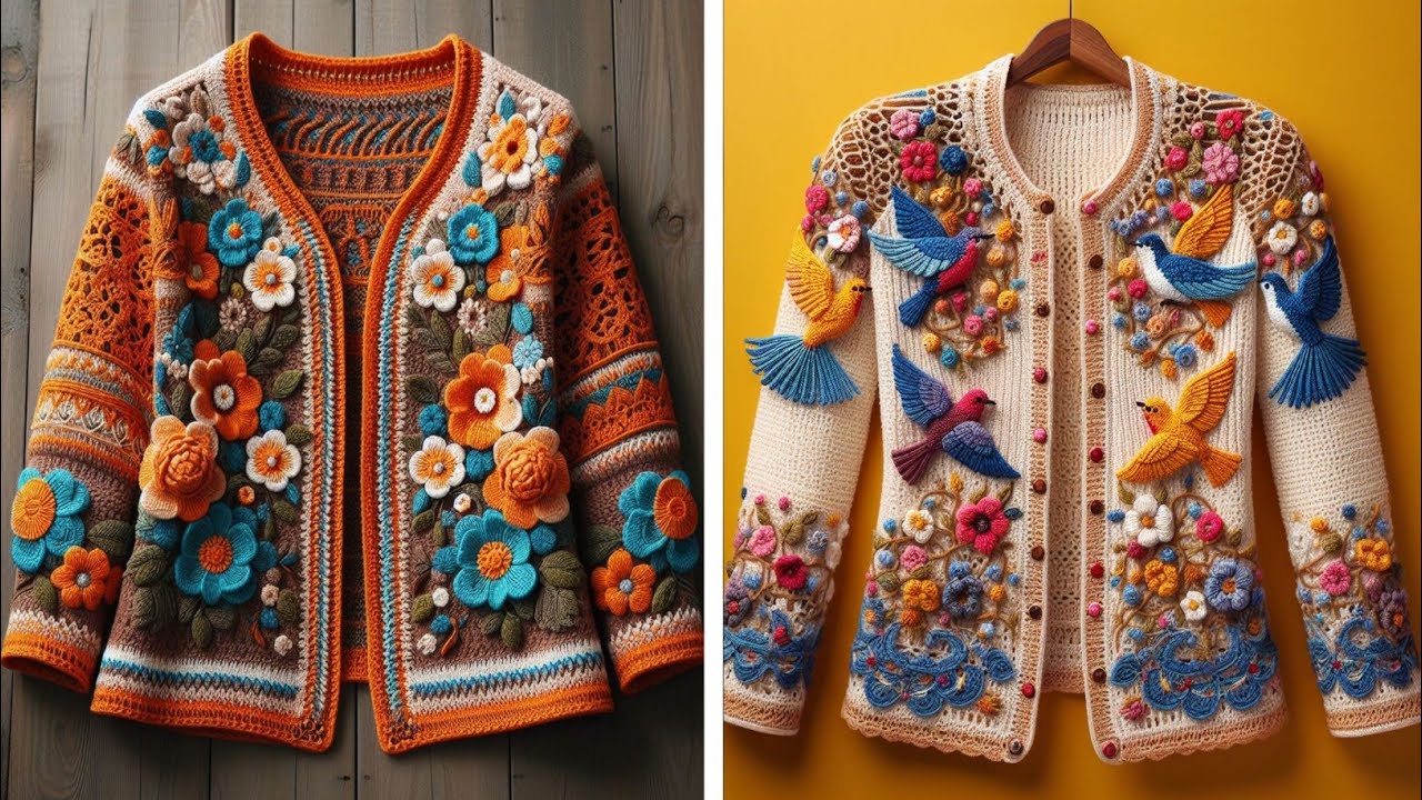 Beautiful Unique 💯 Crochet Jacket Patterns 😲 Super beautiful Crochet ...