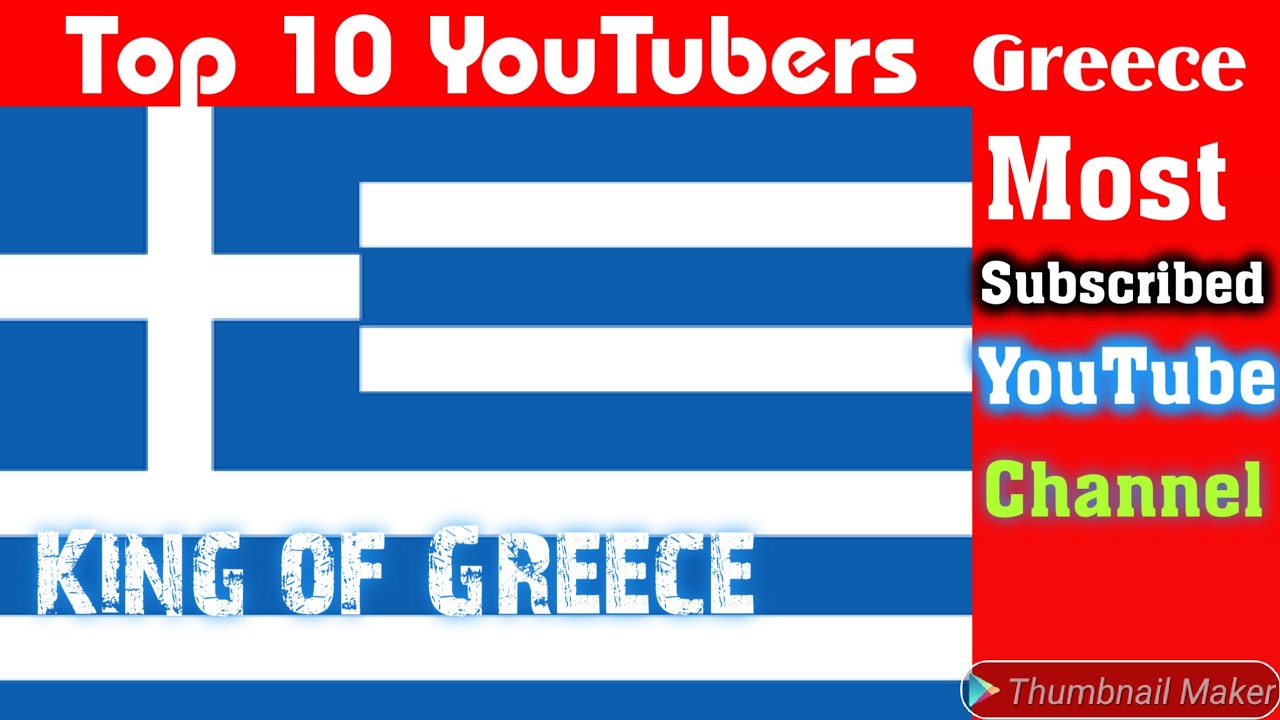 top 10 YouTuber στην Ελλάδα Most Subscribed YouTube channel in Greece ...
