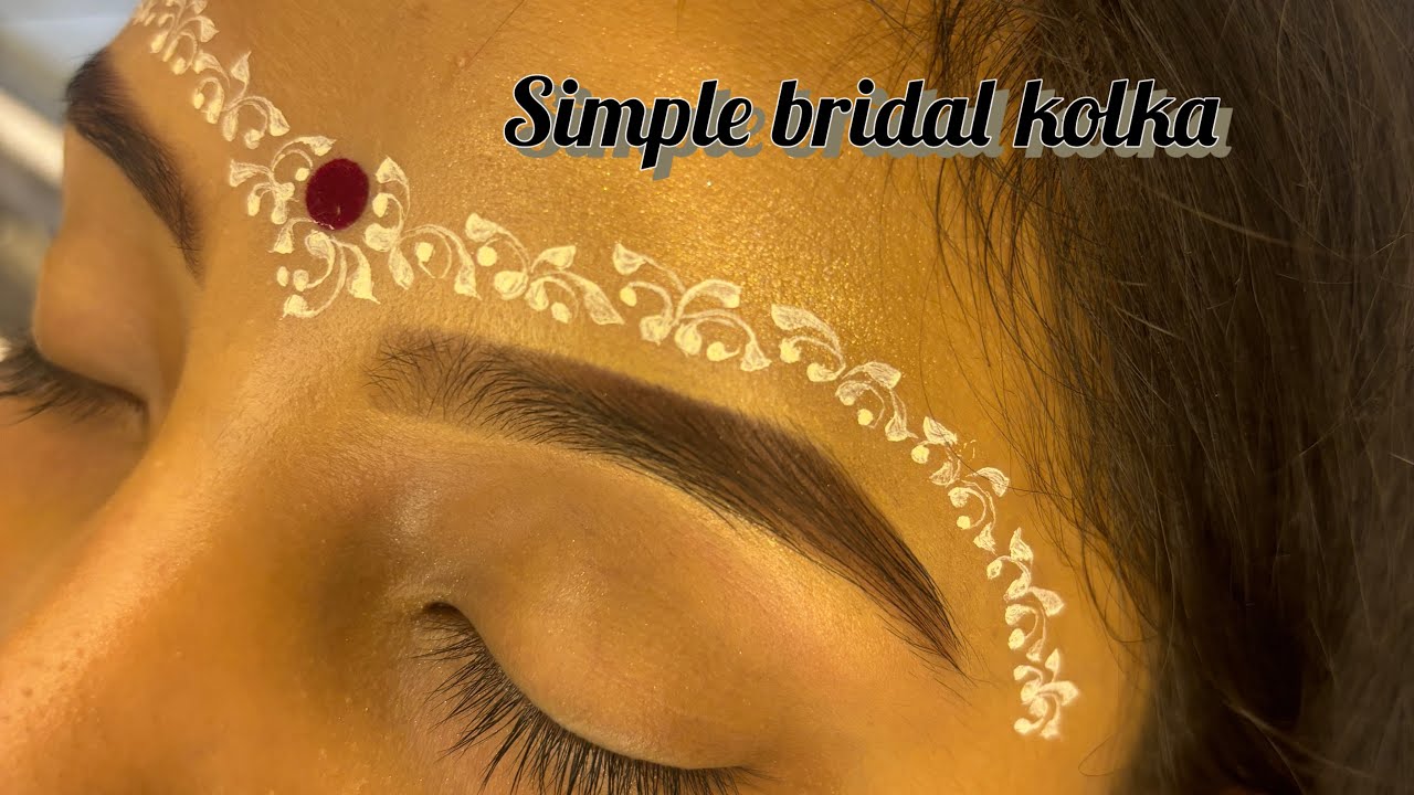 Simple bridal kolka candan art / bengali bride / step by step - YouTube