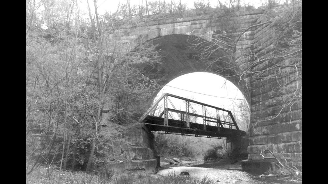 Extremely Rare Indiana Stone Arch Railroad Bridge Steel Bridge Built ...