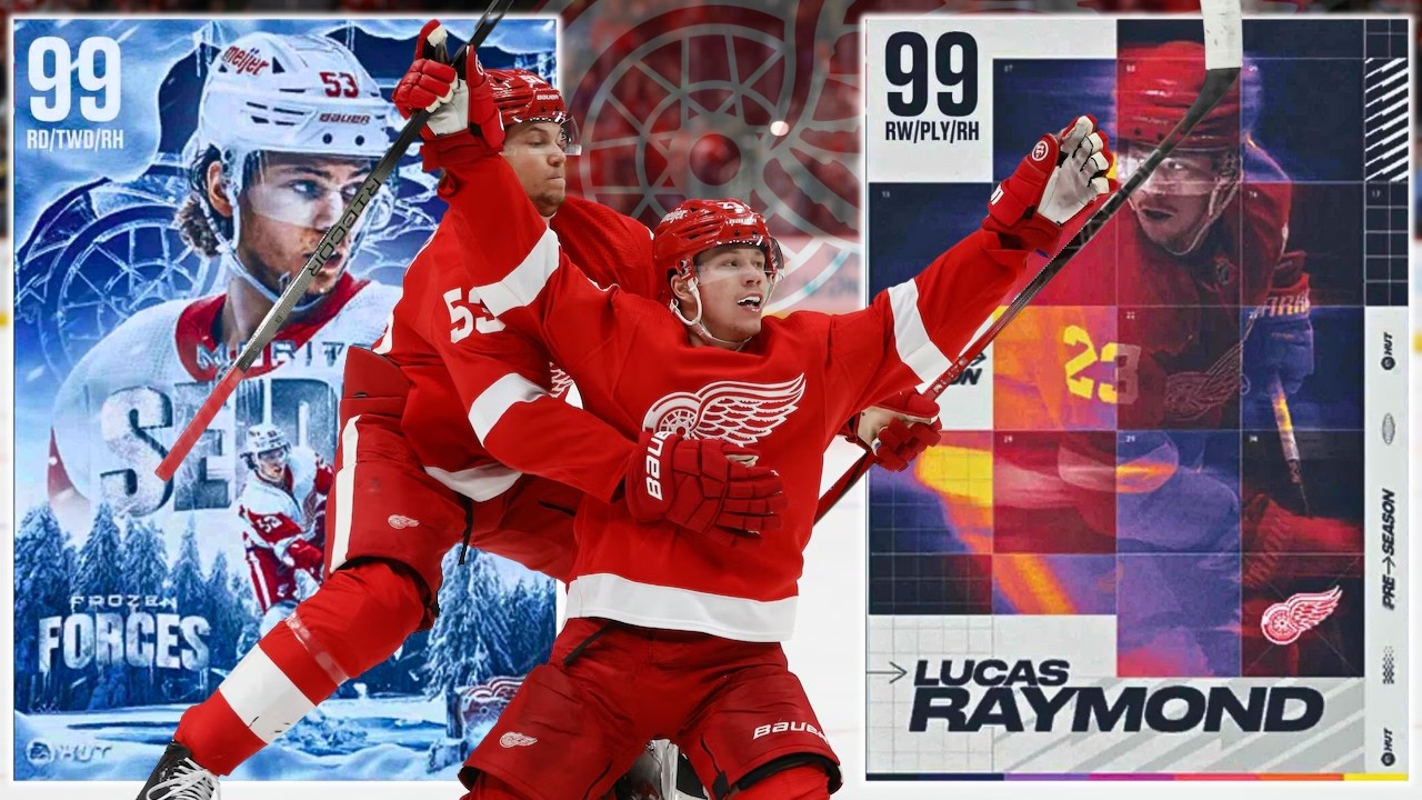 RED WINGS THEME TEAM AND LAST GAME OF CHAMPS | NHL 25 - YouTube