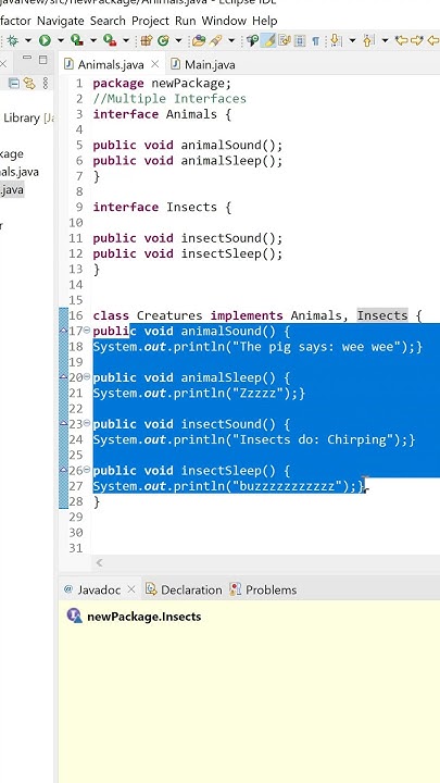 multiple interfaces in java #shorts #youtubeshorts #coding - YouTube