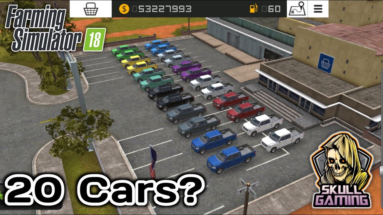 FS18, 20 Cars Going to Wash in Farming Simulator 18 #skullgaming # ...