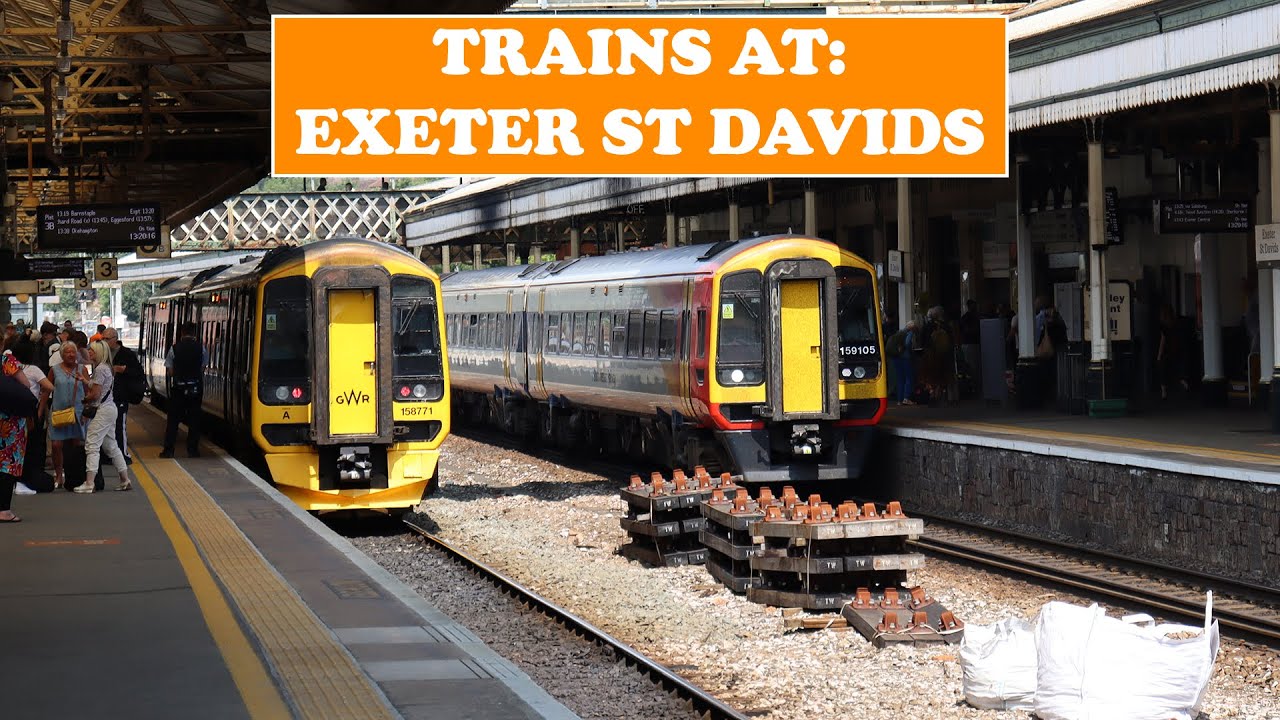 Trains at Exeter St Davids (16/06/23) - YouTube