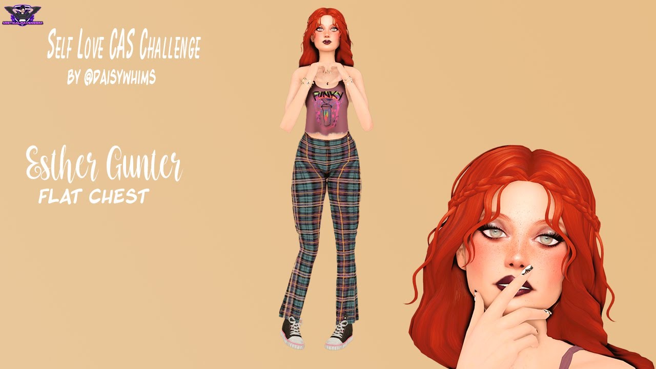 CAS CHALLENGE- SELFLOVECAS #FLAT CHEST - THE SIMS 4 - YouTube