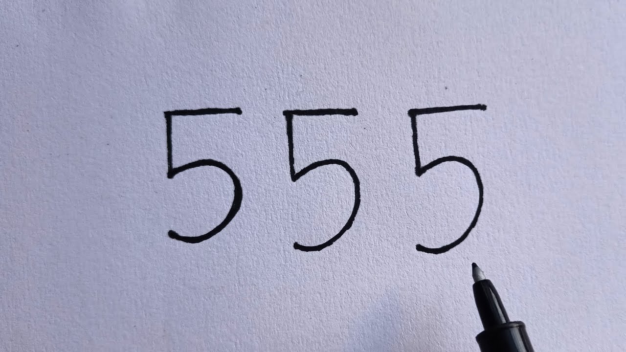 How To Draw Dog With 555 Number | How To Turn 555 In Dog Drawing | Dog ...