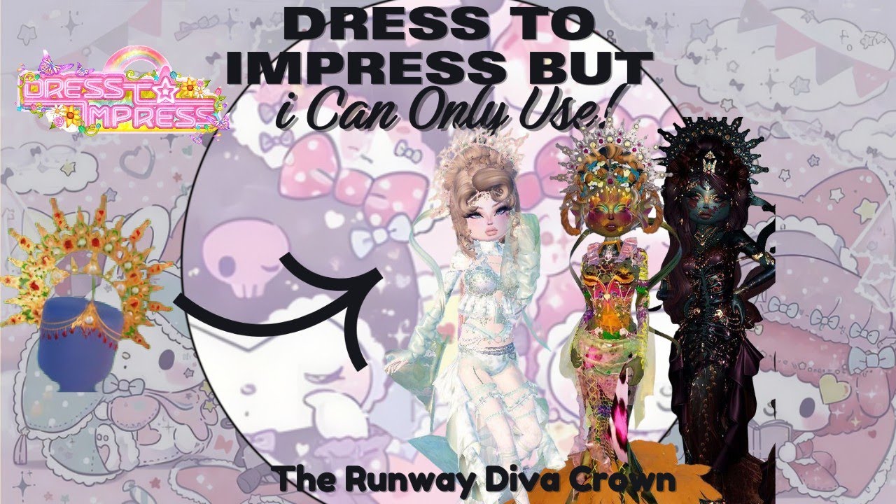 I Can Only Use The *RUNWAY DIVA* Crown In DTI ⭐️Help me In DTI⭐️Live ...