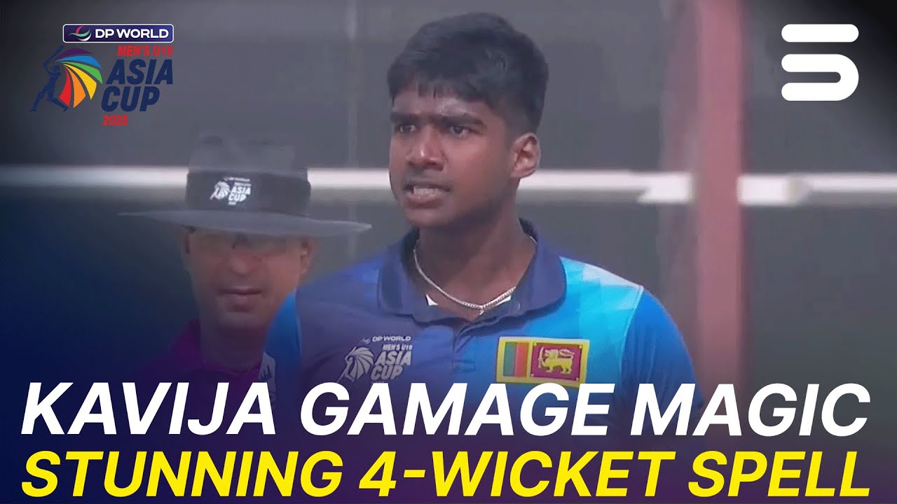 Kavija Gamage’s 4-Wicket Spell | BAN U19 vs SL U19 | Asia Cup Men's U19 ...