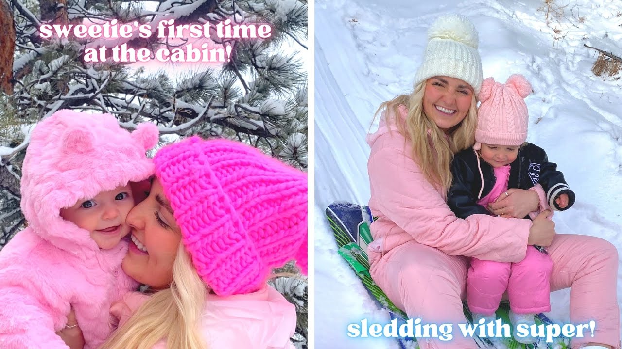 sweetie's first time at the cabin, sledding with super, & homemade food ...