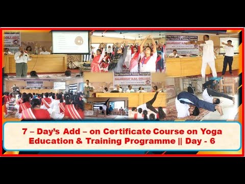 7 – Day’s Add – on Certificate Course on Yoga Education & Training ...