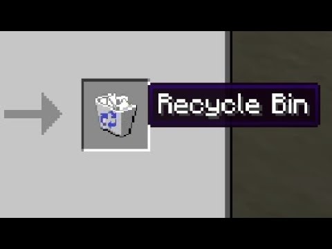Microsoft Recycle Bin in Vanilla Minecraft 1.13! - YouTube