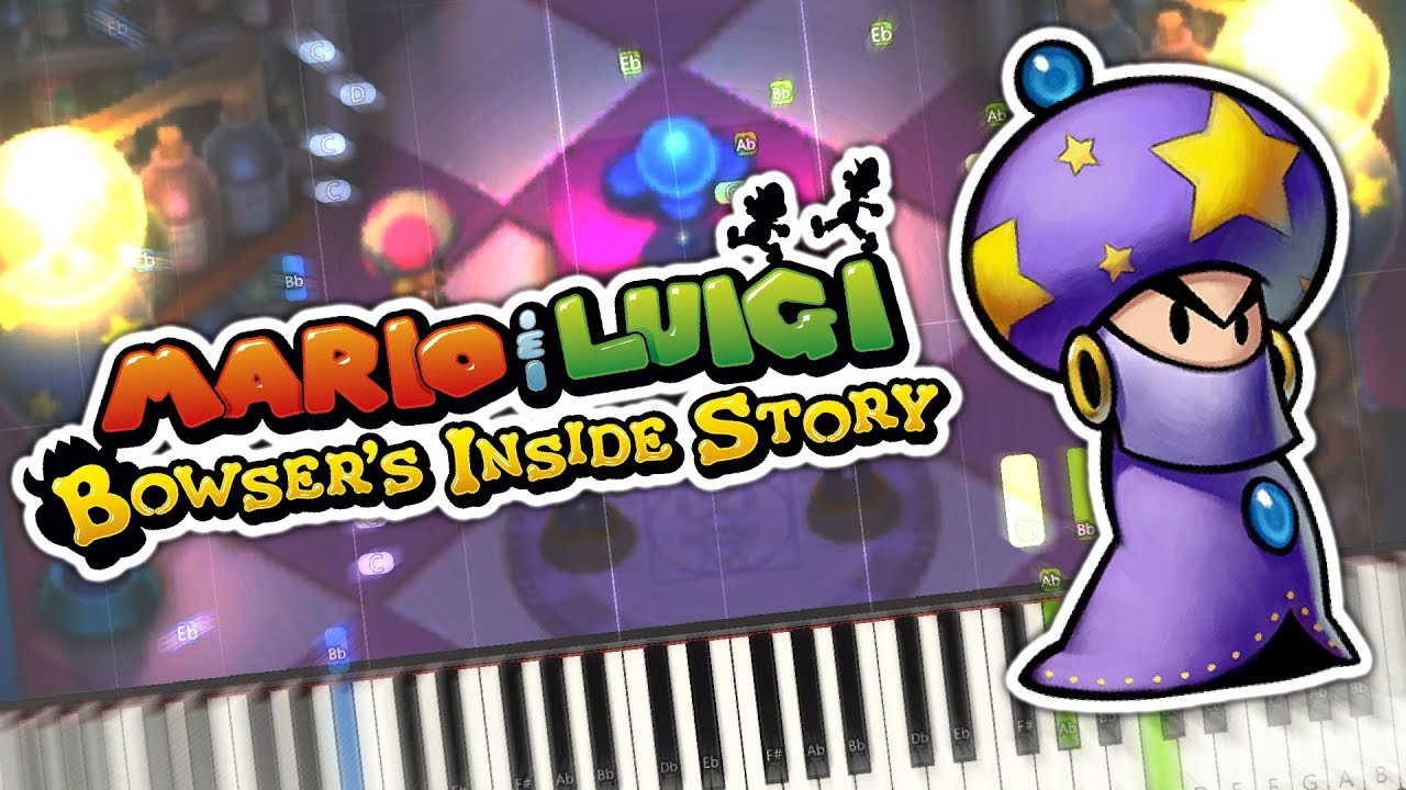 Mario & Luigi Bowser's Inside Story - Dr. Toadley Theme Piano Tutorial ...