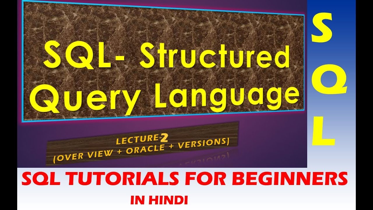 SQL Tutorials for Beginners with Oracle.|| Relational Database ...