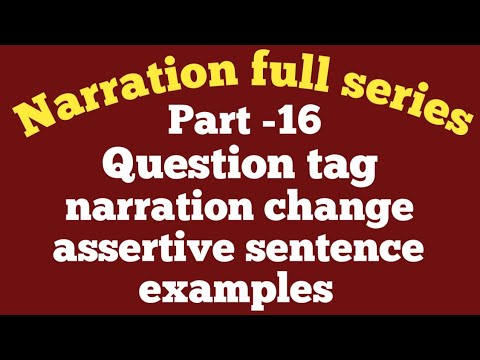 Narration: Part -16//Interrogative sentence direct to indirect ...