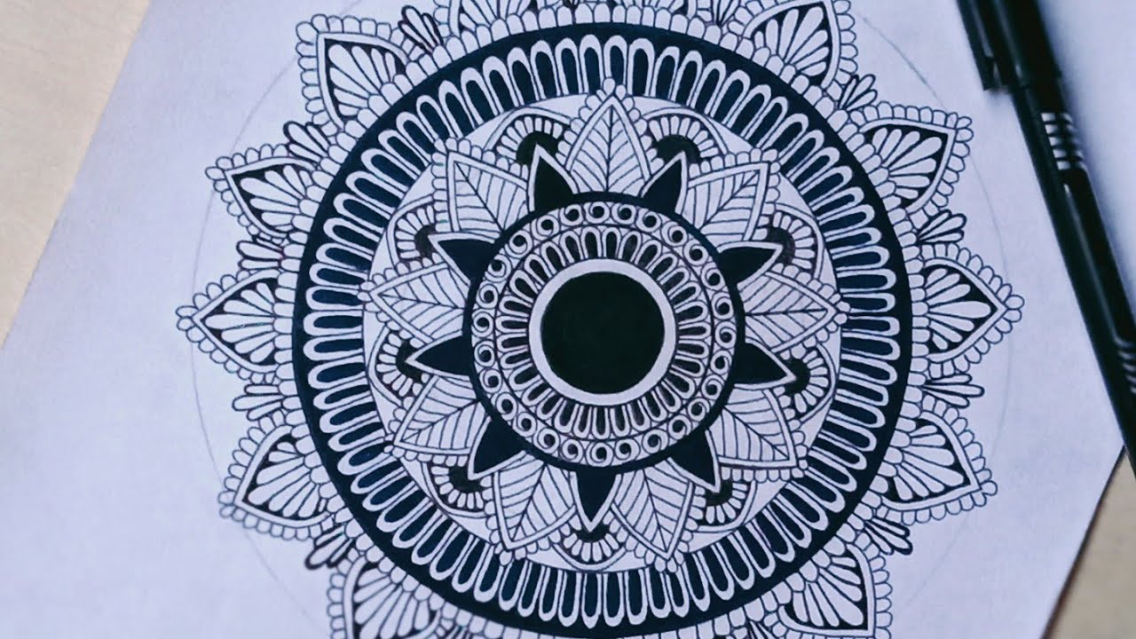 How to draw mandala/Easy mandala art for beginners ️ #mandala #art # ...