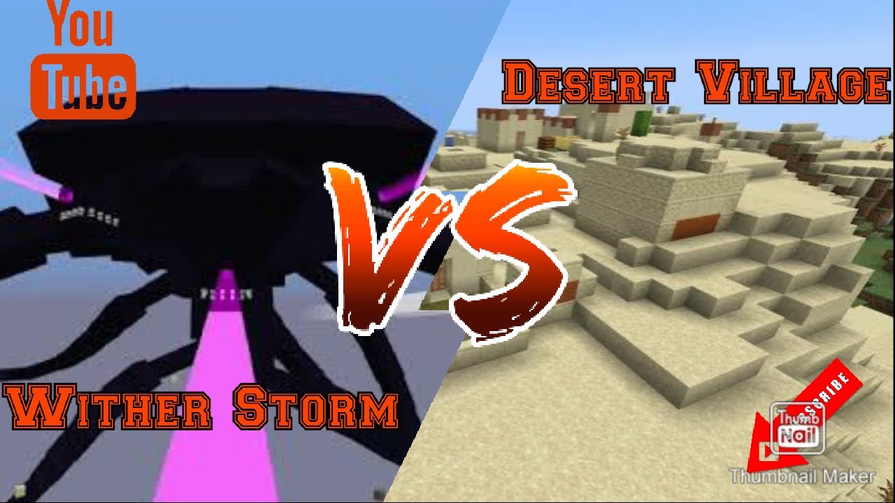 Minecraft Java Edition 1.11.2 | Wither Storm vs Desert Village | Engender Mod - YouTube