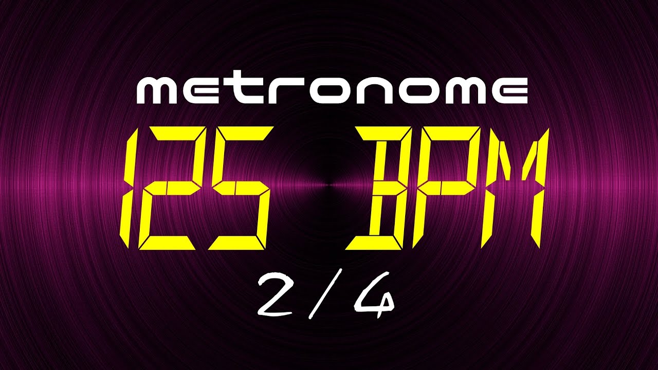 metronome 125 BPM 2/4 - YouTube