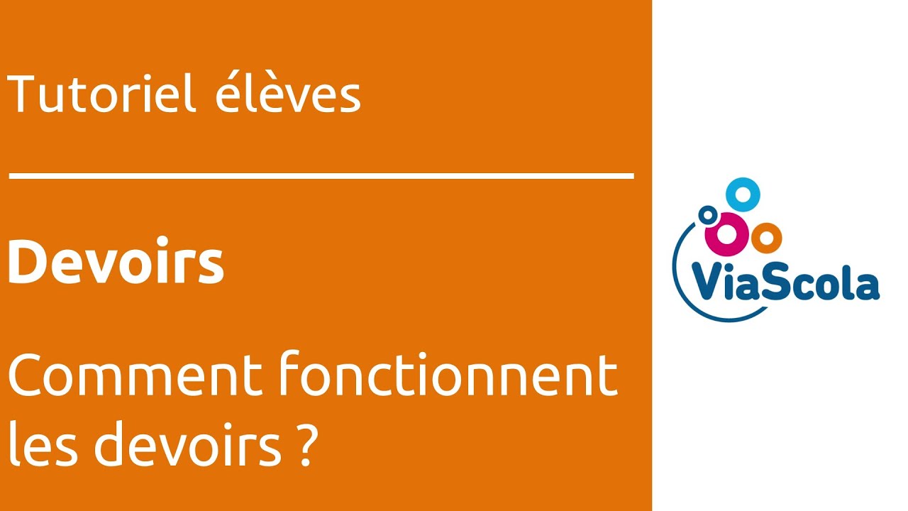 Tutoriel élève / Devoirs - Comment fonctionnent les devoirs ? - YouTube
