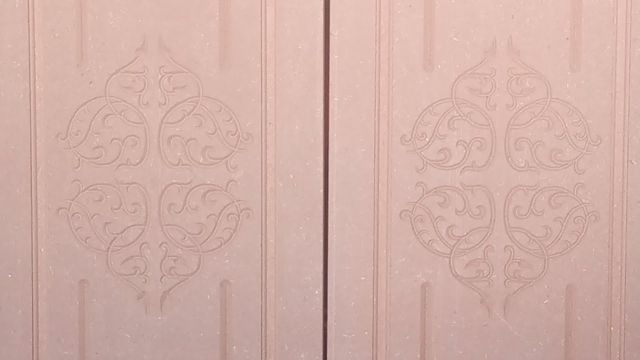 V Bit Carving On Cabinet Door | CNC Carving | @DESIGNBYJAMILNOOR - YouTube