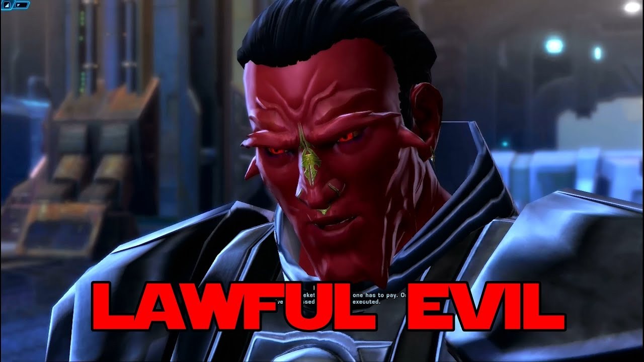 SWTOR - Sith Warrior being Lawful Evil [Badass Dialogue] - YouTube