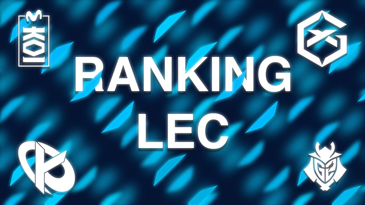RANKING WINTER LEC 2025 - QUE VAUT LE LEC ? - YouTube