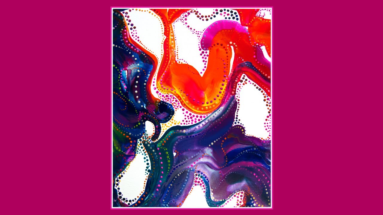 😊 #9598 Lotta Dots to ♥ Fluid Acrylics Contemporary Art 1.28. 2024 ...
