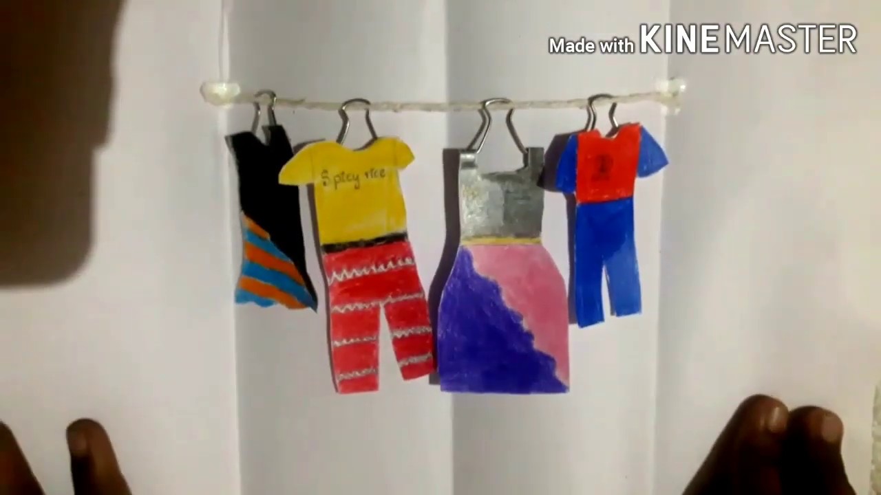 DIY easy paper wardrobes -- craft for kids - YouTube