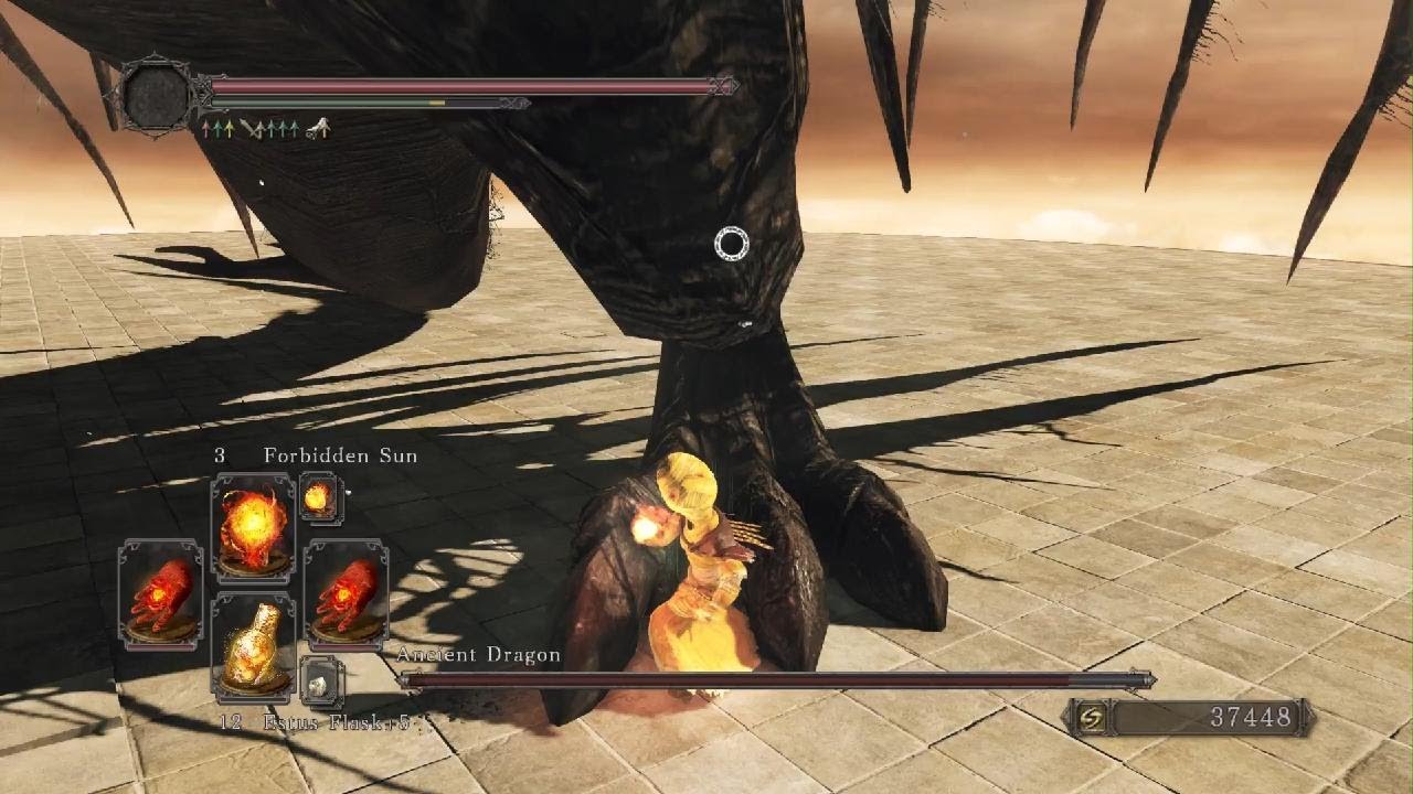 Dark Souls II Xanthous Pyromancer vs Ancient Dragon - YouTube