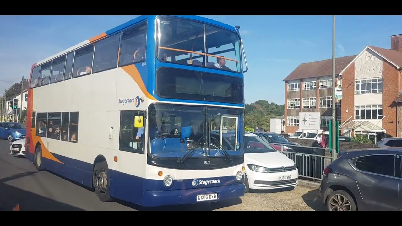 Here is the stagecoach bus 18526 on the number 18 in Aldershot Thursday ...