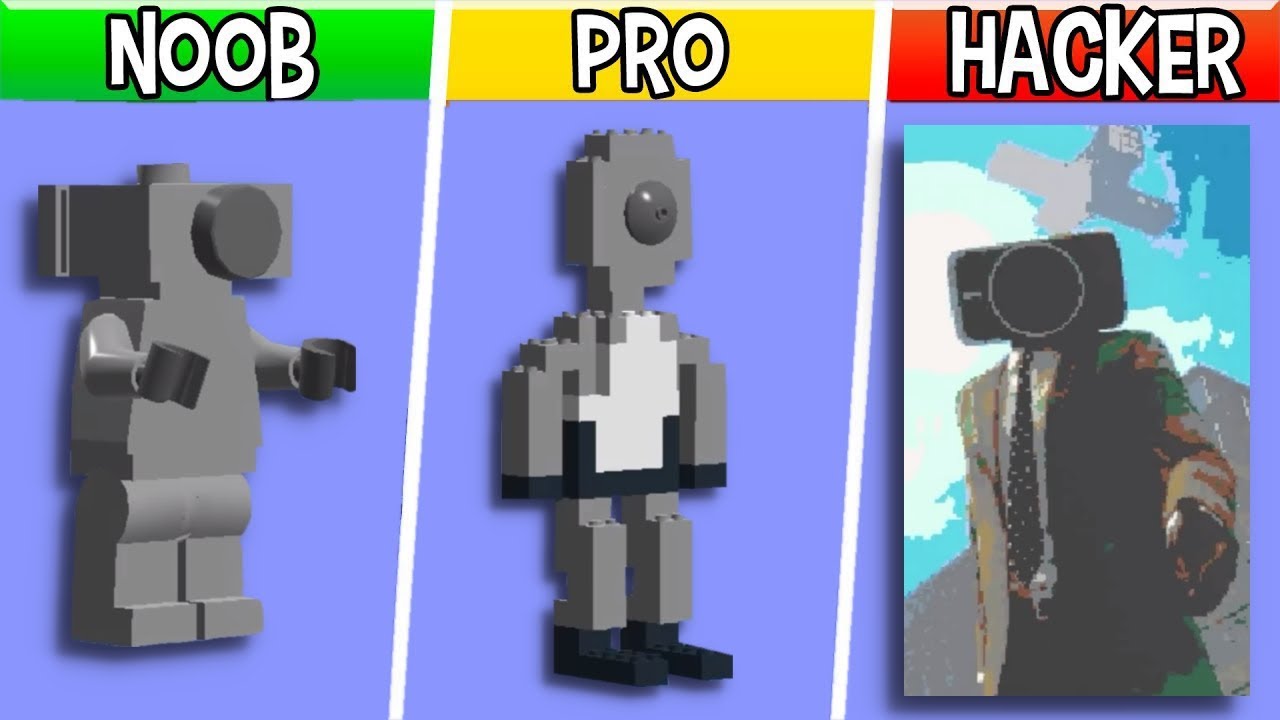 LEGO Speaker Man : Noob, Pro, HACKER! / (Skibidi Toilet) - YouTube