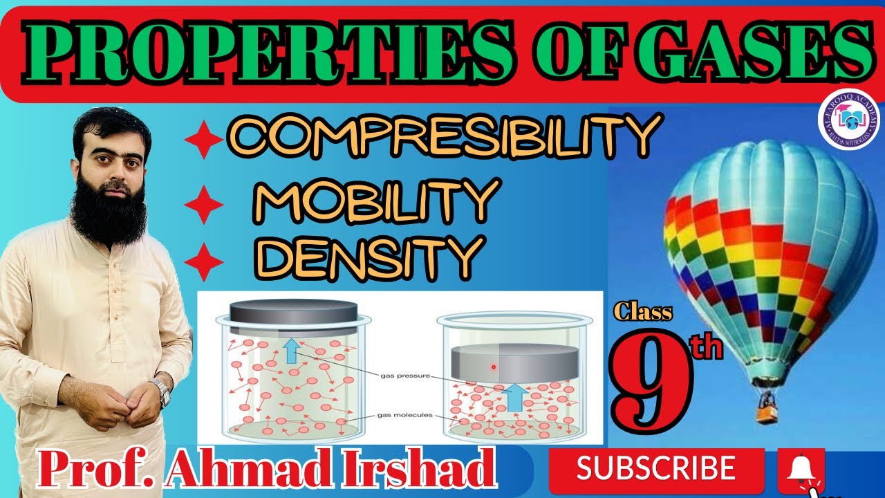 5.4 Compressibility | Mobility | Density of Gases | Class 9th | Chemistry | Chap 5 - YouTube