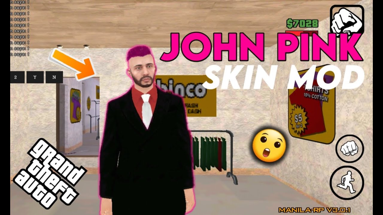 John Pink Skin Mod + Tutorial | Gta Samp Roleplay - YouTube