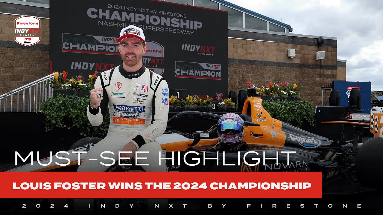 Louis Foster secures the 2024 INDY NXT by Firestone championship - YouTube