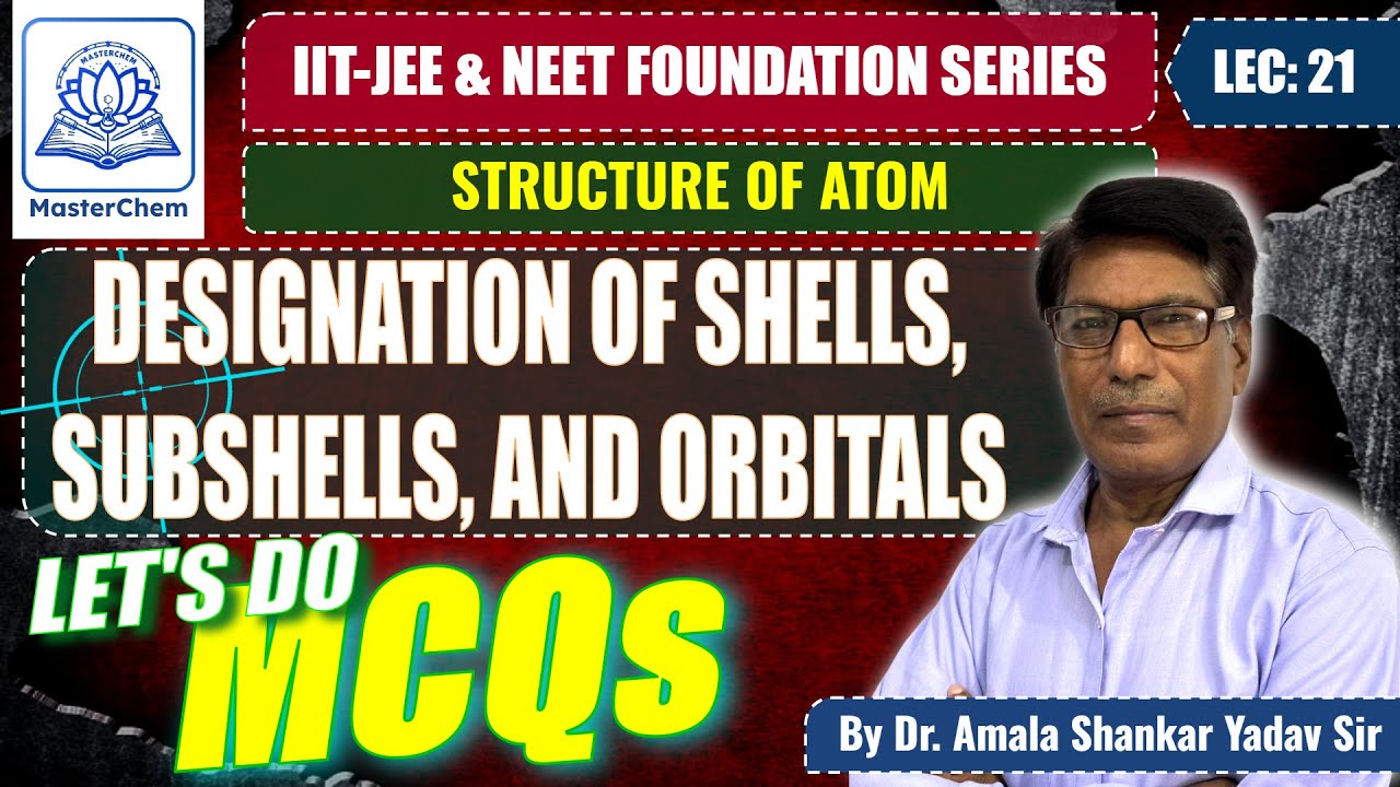 IIT-JEE & NEET Foundation: Lecture 21 | Designation of Shells ...