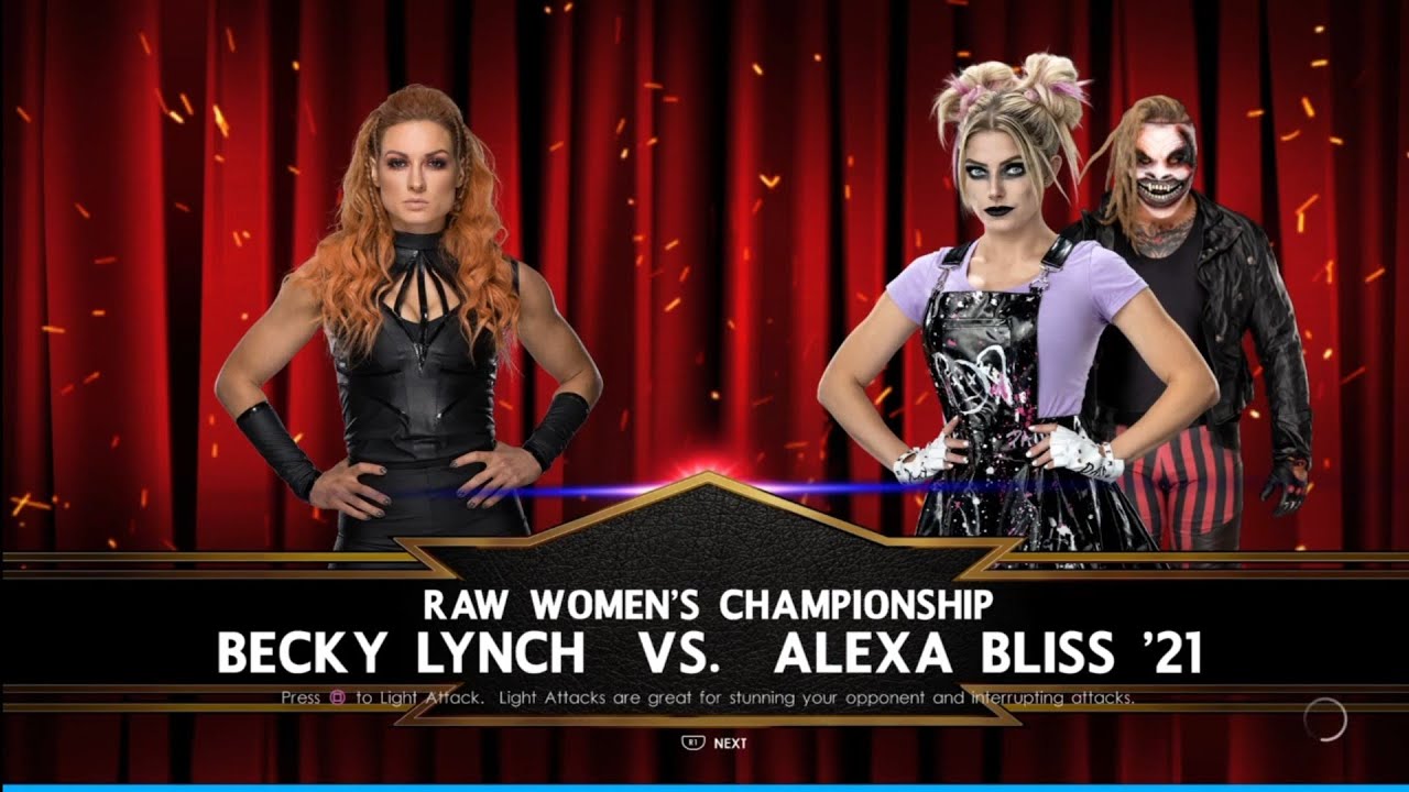 Becky Lynch vs Alexa Bliss WrestleMania Hollywood. WWE 2K22 - YouTube