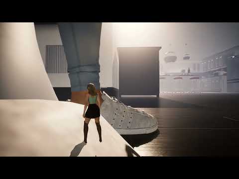 escape from her shoe chasing a giantess