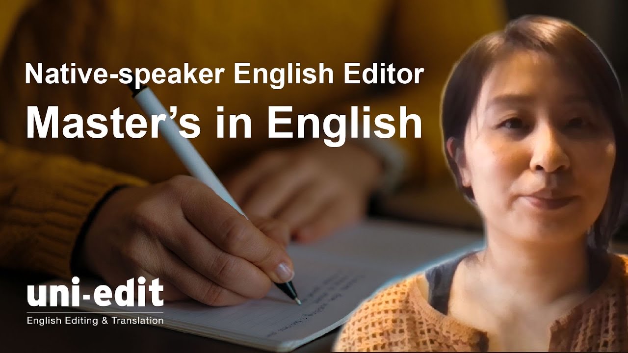 English Editor for academic journal papers | Masters in English - YouTube