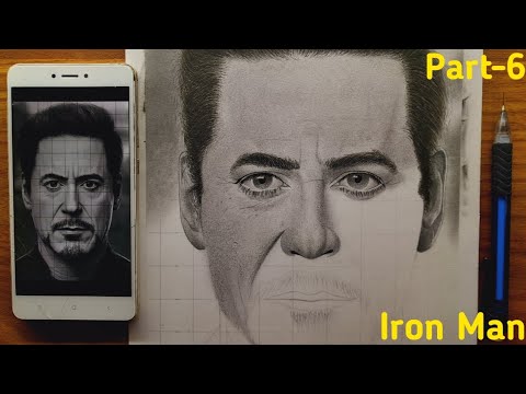 Iron Man ( Tony Stark) Drawing Part-6 | Iron Man Drawing - YouTube