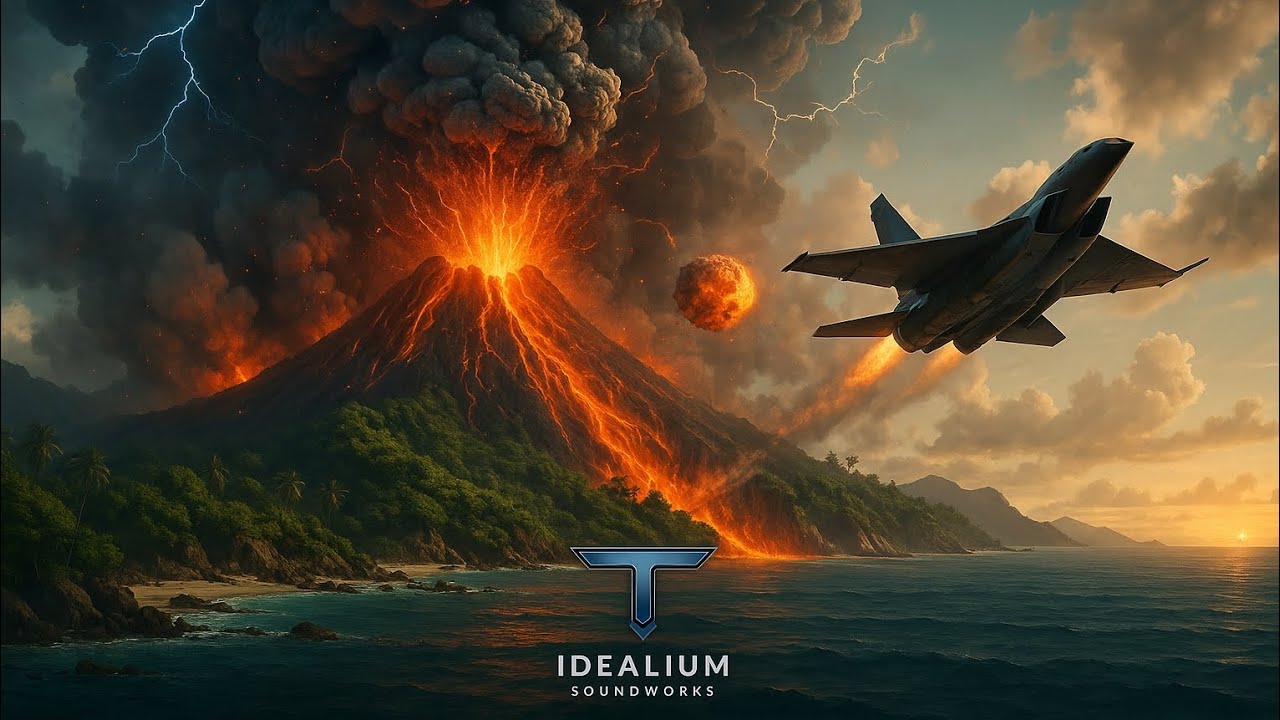 Jet Escape from Volcano Eruption 🌋⚡ | Apocalyptic Soundtrack by ...