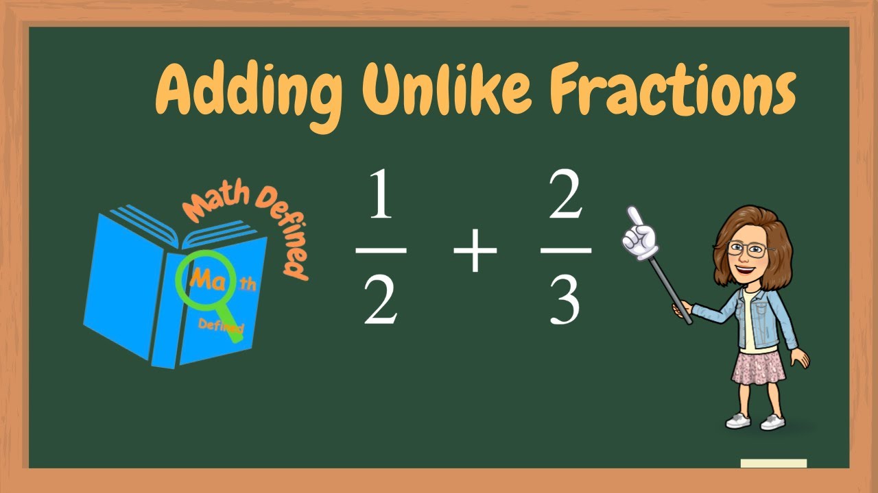 Adding Unlike Fractions|Different Denominators||Math Defined with Mrs ...