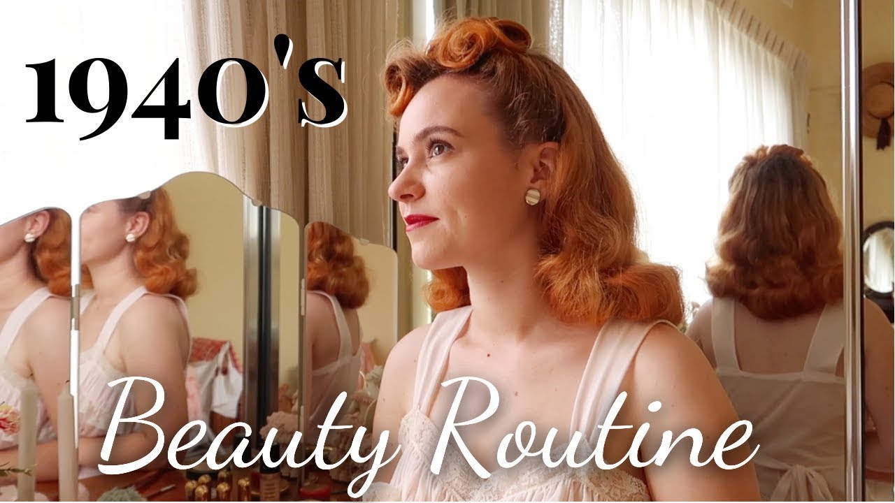 A Vintage 1940's: Beauty Routine for Women, Videos in Color - YouTube