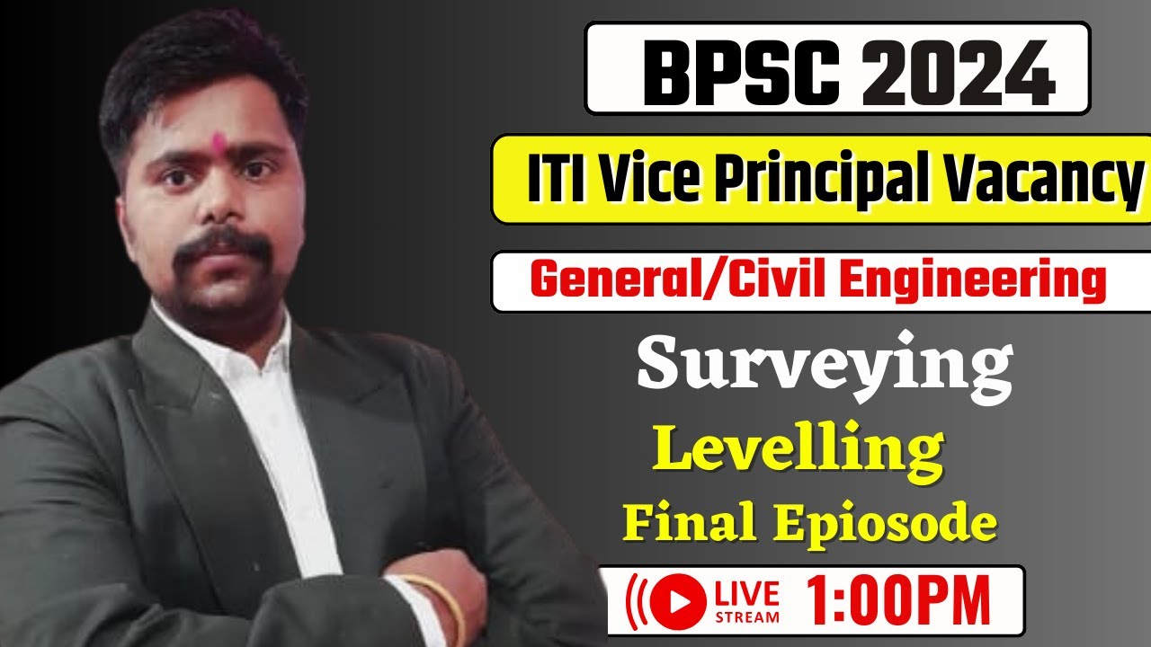 BPSC ITI Vice Principal vacancy |General Civil Engg ||Surveying ...