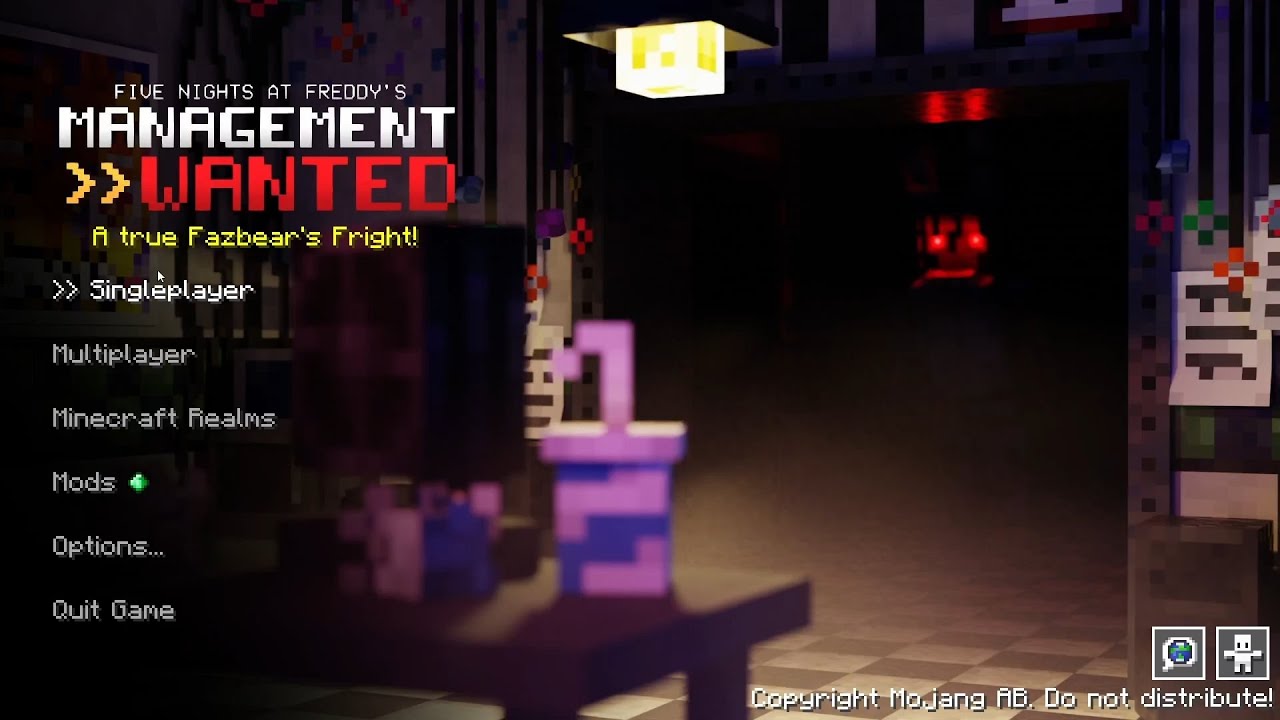 Management Wanted FNAF 2 (Minecraft FNAF Mod) - YouTube
