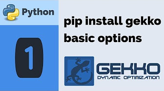 Python GEKKO 18 - YouTube