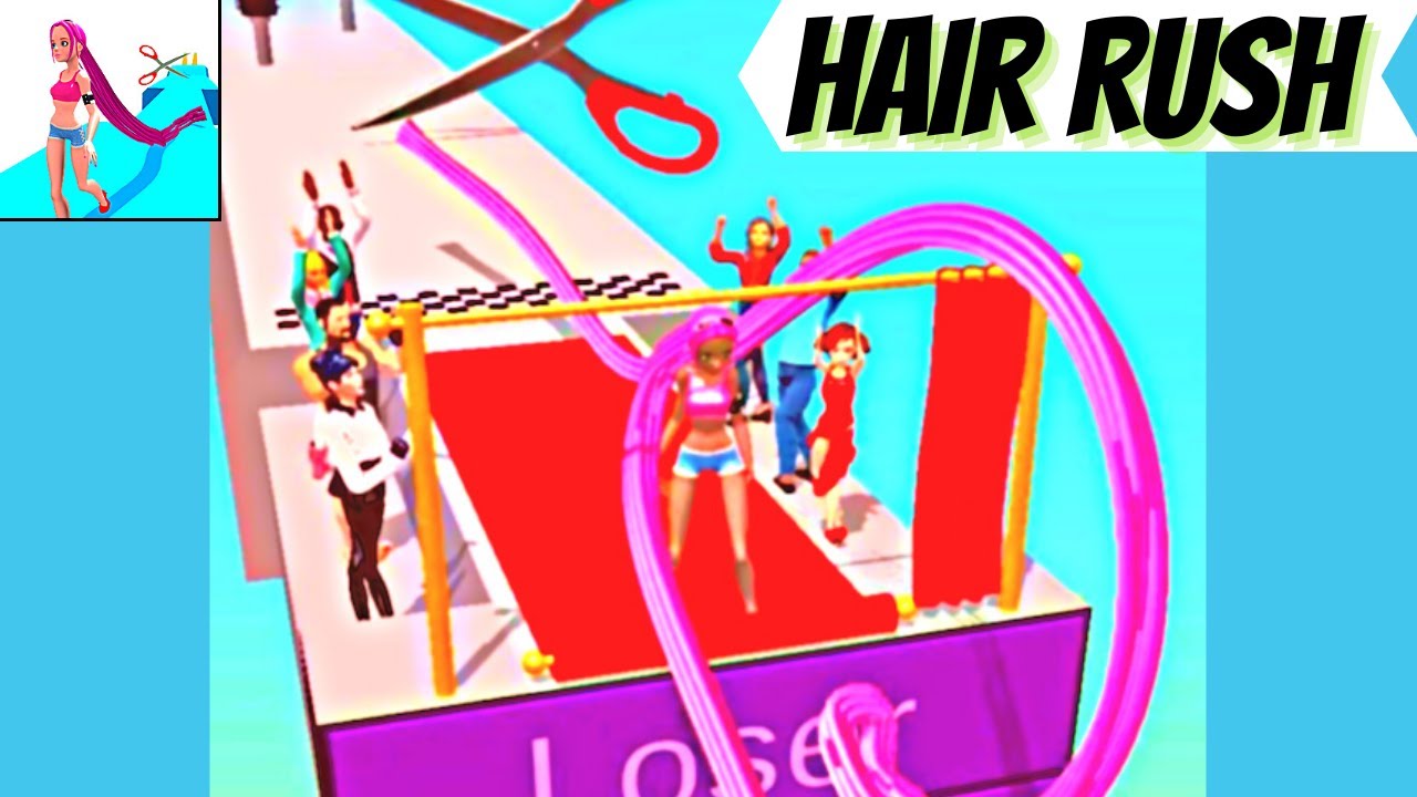 Hair Rush - Mobile Game // All Levels. - YouTube