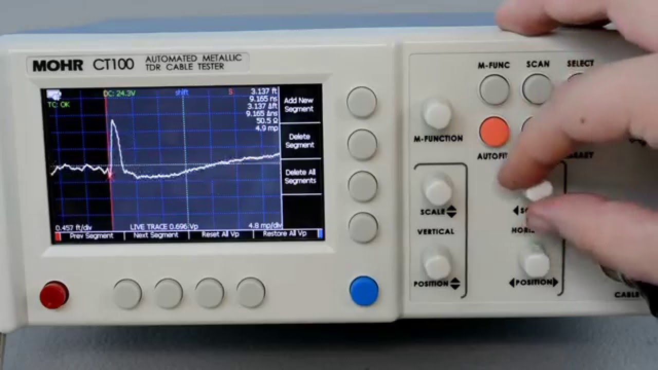 TDR Cable Tester - Multi-Segment Distance-to-Fault (MOHR CT100 Ch. 10 ...