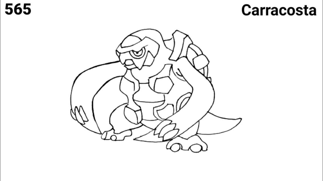 How to draw Carracosta From Pokémon | Pokemon Drawing 565 - YouTube
